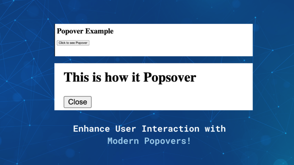 Modern UI with Popover a Popover API - AlterSquare